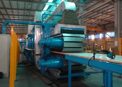 China PLC Control Rock Wool Production Line / PU Formed Sectional Sandwich Panel Line for sale