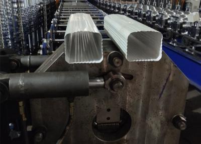 China Color Plate Tube Roll Forming Machine For Rectangular Downspout 21 Stations for sale
