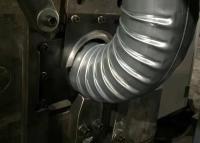 China Flying Saw Cutter Aluminium Downpipe Roll Forming Machine In Workshops Warehouse for sale