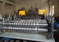 China Zinc Colored Steel Floor Deck Roll Forming Machine / Floor Tiles Making Machine Easy Operate for sale