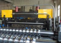 China Zinc Colored Steel Floor Deck Roll Forming Machine / Floor Tiles Making Machine Easy Operate for sale