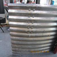 China 0.5-4mm Steel Silo Corrugated Sheet Roll Forming Machine for Grain Bin Wall Panels for sale