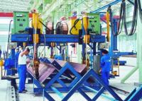 China Automatic Submerged Arc T Beam Welding Line Machine 1200mm Flange Width for sale