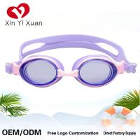 China Contrast Color Waterproof Silicone Swimming Goggles 17×5×7cm with Anti-Fog UV Protection and Electroplating Finish for sale
