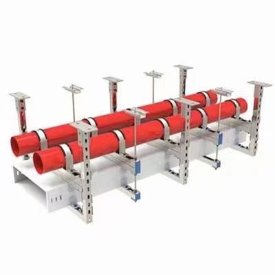 China Silver Heavy Duty Seismic Pipe Support Bracket 500kg Load Capacity Galvanized Steel Construction for sale