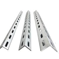 China 90 Degree Galvanized Slotted Angle Bar 2-10mm Thickness with 50-100mm Hole Spacing for Structural Support for sale