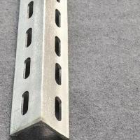 China 90 Degree Galvanized Slotted Angle Bar 2-10mm Thickness with 50-100mm Hole Spacing for Structural Support for sale
