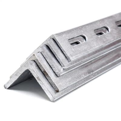 China Galvanized 90 Degree Slotted Angle Iron 5-10mm Hole Dia, 2-10mm Thickness for Industrial Framing for sale
