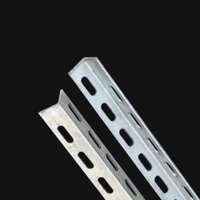 China Galvanized Slotted Angle Iron 30-100mm Width with 50-100mm Hole Spacing, 8 Ft Length, Zinc Plated Steel for Construction and Industrial Use for sale