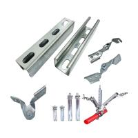 China Hot Dip Galvanized Seismic Pipe Bracket with 1000kg Load Capacity and Level 8 Earthquake Resistance for Water Pipe Installation for sale