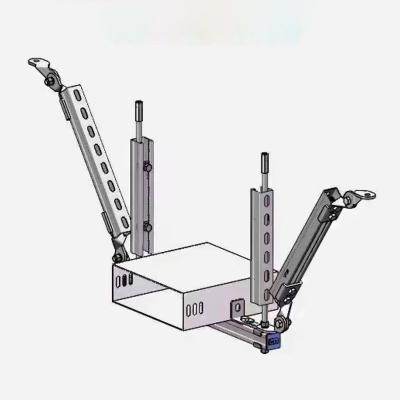 China 2 Inch Bolted Seismic Cable Tray Support Wall Mount - 100 lbs Load Capacity, 10 Feet Length, Adjustable Steel Bracket for sale