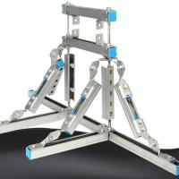 China Silver Galvanized Adjustable Seismic Support Bracket 600-1200mm Length 500kg Load Capacity for sale