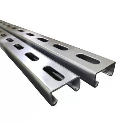 China Carbon Steel Perforated C Channel Metal Strut - 50mm-300mm Width Range, Q235/Q345 Grade, ISO9001 Certified for sale