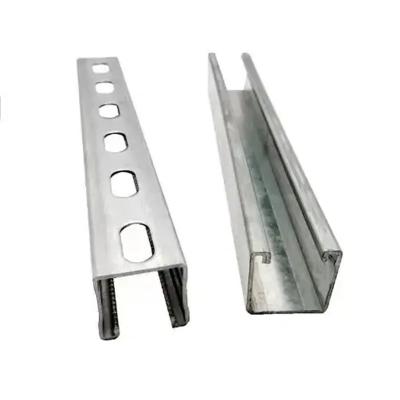 China Galvanized Standard Slotted C Channel Steel for Construction - Carbon Steel with ±3% Tolerance and Custom Sizes for sale