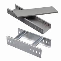 China Corrosion Resistant Wall Mounted Ladder Cable Tray 225mm Width 50mm Depth Heavy Load 50kg/m Industrial Grade for sale