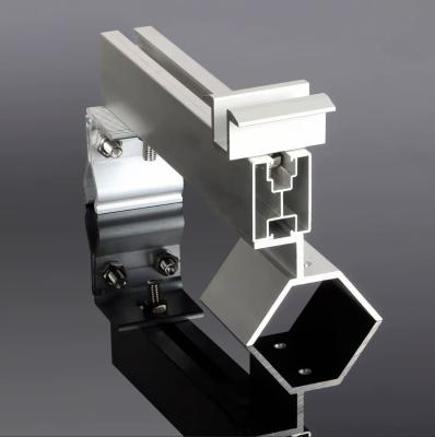 China Silver Aluminum Solar Panel Mounting Rails 41mm x 3m with 1000kg Load Capacity for Bolted Installations for sale