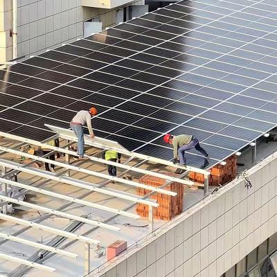 China Adjustable Solar Panel Mounting Brackets 1.4kN/m² Snow Load with 10-60 Degree Tilt Angle for Roof Installation for sale