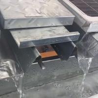 China Customizable Aluminum Alloy Solar Roof Drainage Channel with 10-Year Warranty for Photovoltaic Systems for sale