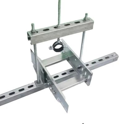 China Adjustable Seismic Bracket 4 Inch Steel Galvanized High Corrosion Resistance 500 lbs Capacity for sale
