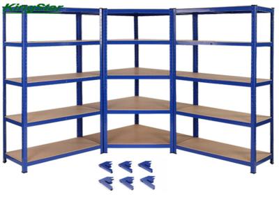 China 1 Corner Bay Plus 2 Bay Boltless Garage Shelving System For Supermarket Storage for sale
