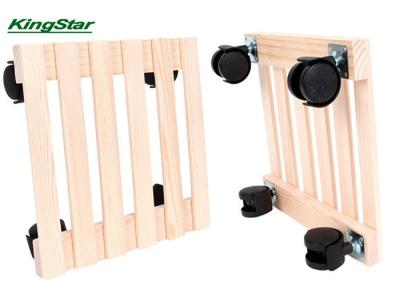 China Poplar Wood Square Furniture Dolly , Small Moving Dolly With Roller 350x350mm for sale