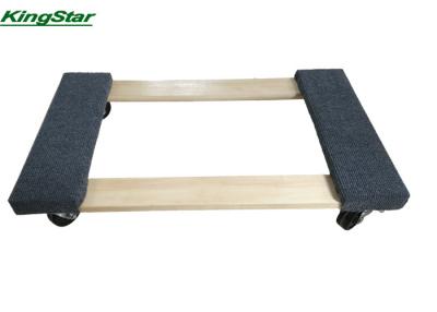 China Carpeted End 4 Wheel Moving Dolly 18x12 Inches For Furniture Moving for sale