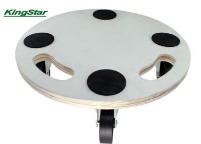 China Round Wood Platform 4 Wheel Moving Dolly 400 Lb Load Rating 15 Inch for sale