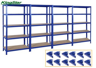China 60Cm Depth 4 Bay Boltless Garage Shelving 5 Levels With Protection Foot for sale