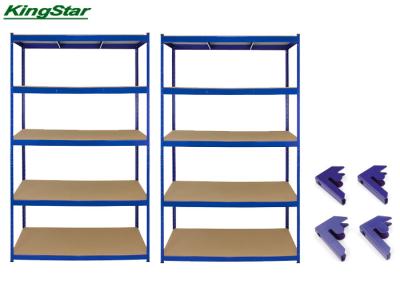 China 175Kg Capacity 2 Bay Boltless Garage Shelving , 5 Shelf Boltless Storage Unit for sale