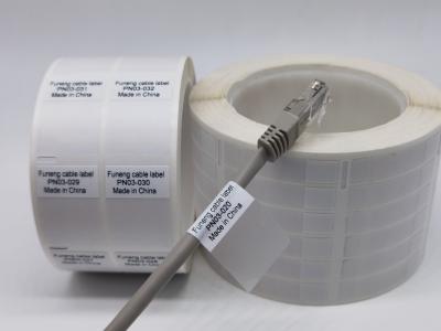 China Matte Finish Wire And Cable Labels Thermal Transfer Clear Vinyl Self Laminating Wrap Around for sale