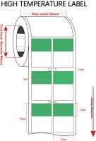 China 25.4mm*35mm，1mil green water Resistant polyester cable label for cable for sale