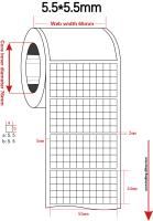 China 5.5mmx5.5mm Permanent Adhesive Label 1mil White Gloss High Temperature Resistant Polyimide Label for sale