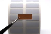 China 16mmx6mm Low Temperature Labels 1.5mil White Gloss High Temperature Resistant Polyimide Label for sale
