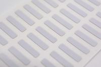 China 12.5mmx3mm 1.5mil White Gloss High Temperature Resistant Polyimide Label for sale