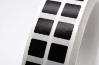 China 8mmx8mm 1.5mil Black Matte High Temperature Resistant Polyimide Label for sale
