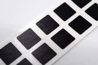 China 8mmx8mm 1.5mil Black Matte High Temperature Resistant Polyimide Label for sale