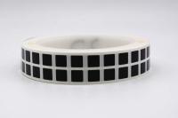 China 8mmx8mm 1.5mil Black Matte High Temperature Resistant Polyimide Label for sale