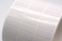 China 20mmx8mm 1mil  Thermal Transfer Roll Labels White Matte Label For 3 Row for sale