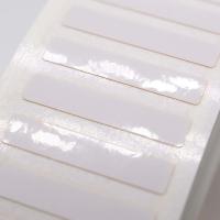 China 20mmx4mm Adhesive White Labels 1mil  White Gloss High Temperature Resistant Polyimide Label for sale