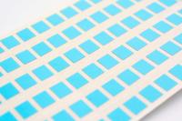 China Matte Blue Low Temperature Labels 6mmx5mm 1mil High Temperature Resistant Polyimide Label for sale