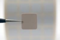 China 9.5mmx9.5mm 1mil Blue Gloss High Temperature Resistant Polyimide Label for sale
