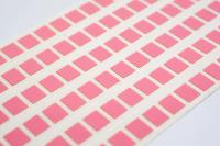 China 1mil Pink Matte High Temperature Resistant Polyimide Label 6mmx5mm for sale