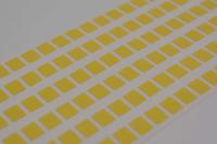 China 6mmx5mm Low Temperature Labels 1mil Yellow Matte High Temperature Resistant Polyimide Label for sale