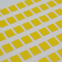China 6mmx5mm Low Temperature Labels 1mil Yellow Matte High Temperature Resistant Polyimide Label for sale