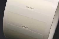 China 48x20-9mm Cable Adhesive Label 1mil White Matte Translucent Water Resistant Vinyl Cable Label for sale