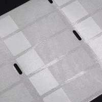 China 12.7*28.1-12.5mm,1.5mil White Matte Translucent Water Resistant Vinyl Cable Label for sale