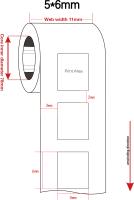 China 5mmx6mm 1mil  Matte White Thermal Transfer Labels Polyimide Label for sale