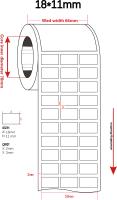 China 18mmx11mm 2mil White Gloss  Polyimide Thermal Transfer Label for sale