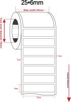 China 25x6mm 2mil White Gloss High Temperature Resistant Polyimide Label For Anti-Static for sale