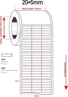 China 20mmx5mm 2mil White Matte High Temperature Resistant Polyimide Label for sale